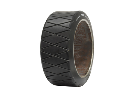 Polyurethane Tire, 13x5.5x9.5, Diamond Groove, Compound: 243 ...